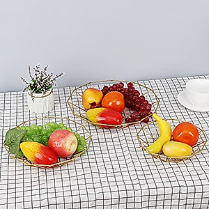 Fruit Bowl, RAUVOLFIA 3-Tier Fruit Basket Fruit Stand Holder for Kitchen, Kitchen Counter & Dining Table Organizer for Fruits Snacks Vegetables