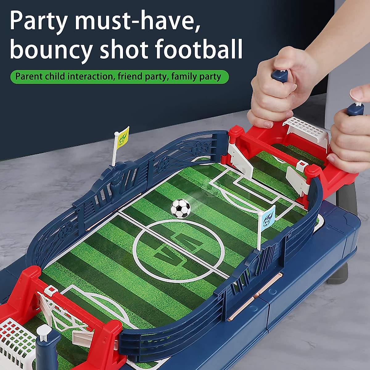 Football Table Interactive Game Soccer Games Table Foosball Table for Boy Adults Kids Family Game Night Fun Mini Foosball Indoor Outdoor Party Games Toys Gifts