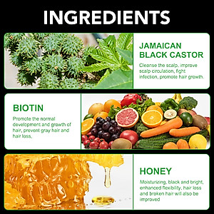 Jamaican Black Castor Shampoo and Conditioner Set,Castor Oil Shampoo and Conditioner for Hair Growth,Shampoo and Conditioner for Women Hair Loss,With Rosemary,Biotin,Coconut Oil,21Fl Oz