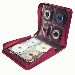 256 Capacity CD/DVD case Wallet, Storage,Holder,Booklet by Rekukos（Rose）