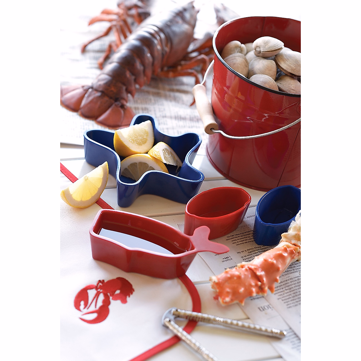 Nantucket Seafood Cotton Lobster Bibs, 0.125 x 14 x 21 inches