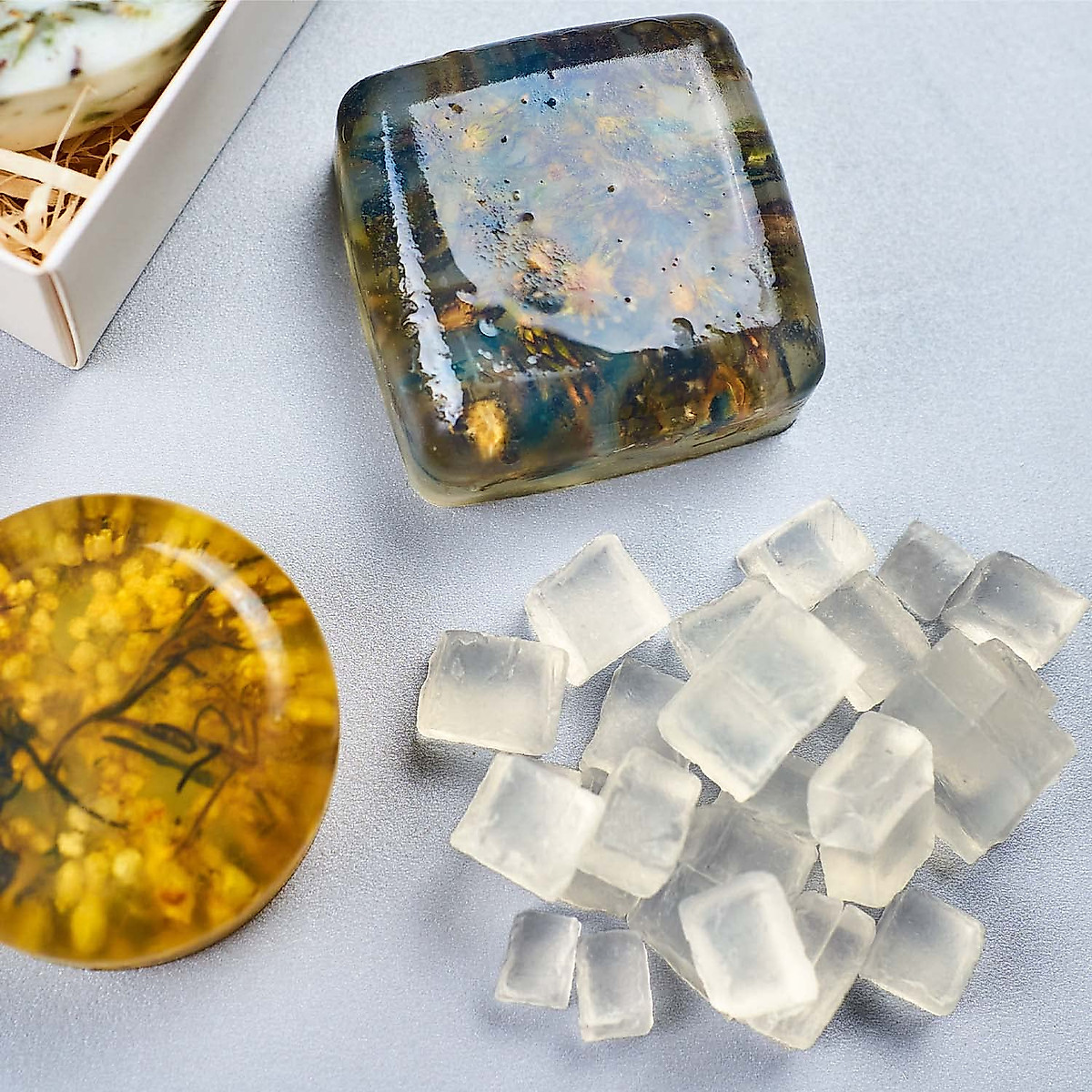 Organic Melt and Pour – ALEXES 2 lb Soap Base for Soap Making – Unscented – Soap Making Supplies