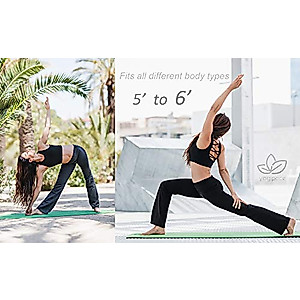 Yogipace 27"/28"/29"/30"/31"/32"/33"/35"/37" Inseam,Petite/Regular/Tall, Women's Bootcut Yoga Pants Long Workout Pants, 27", Black Size XXL