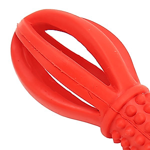 2Pcs Rubber Dog Chew Toy, 1.2x4.7in Interactive Fetch Dog Toy Hollow Dumbbell Toy Tough Puppy Teething Toys for Small Medium Large Dogs