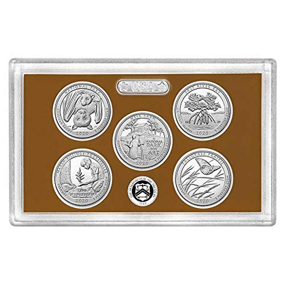 2020 S America the Beautiful 2020 S Quarter Proof Set America The Beautiful 5 Coins No Box or COA PR