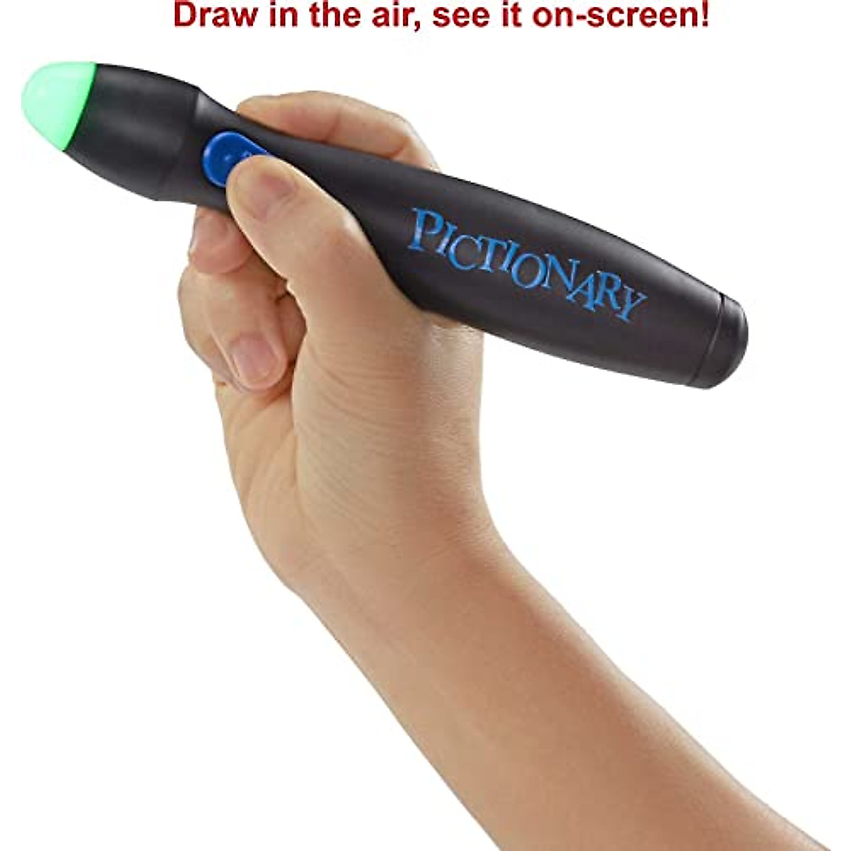 Mattel Games ​Pictionary Air Kids Vs. Grown-Ups Family Game for Game Night with Light Pen and Clue Cards, Connect to Smart Devices