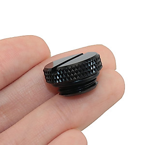 LUORNG 4PCS Plug Fitting with O-Ring for PC Water Cooling Systems, Computer Water-cooled Water Stop Plug-G1/4 Thread
