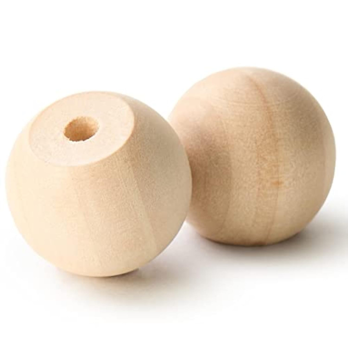 Pinehurst Crafts Unfinished Wood Ball Knobs, Perfect for Kitchen Cabinet Knobs, Furniture DIY, Dresser Drawer Pulls or Crafting, 1-Inch, Pack of 10 (BallKnob_1Inch)