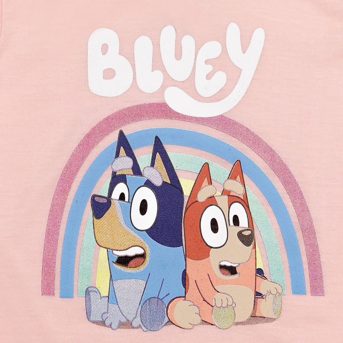 Bluey and Bingo Toddler Girls 3 Piece Outfit Set: T-Shirt Legging Scrunchy Pink 3T