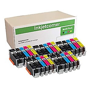 Inkjetcorner Compatible Ink Cartridges Replacement for PGI-250XL CLI-251XL PGI-250PGBK for use with MX920 MG5620 MG6620 iX6820 iP7220 (25 Pack)