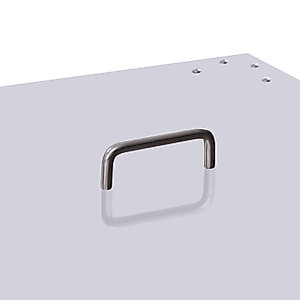 Fire Pit Heat Deflector, 30''x30''x13'' Outdoor Stainless Steel Fire Pit Cover Square Fire Pit Burner Cover to Push Heat Down and Out with 4 Foldable Legs & Carrying Handle