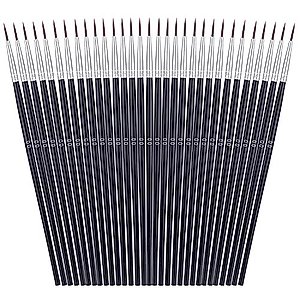 Miniature Detail Paint Brushes, Anezus 30 Pcs Paintbrushes Small Watercolor Artists Paint Brushes for Acrylics Oil Model Craft Nail Detail Painting, Size 00