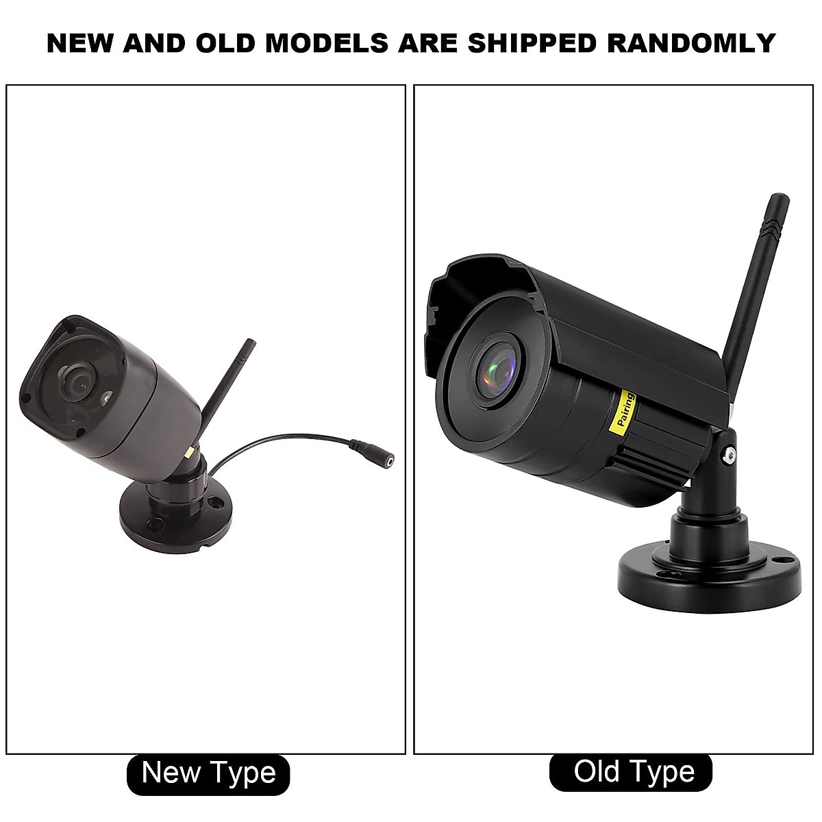 Outdoor Security Camera, Home Security Surveillance Camera, Night Vision, Motion Detection and Remote View with 4CH Surveillance Monitor System Display and TF Card (US Plug)