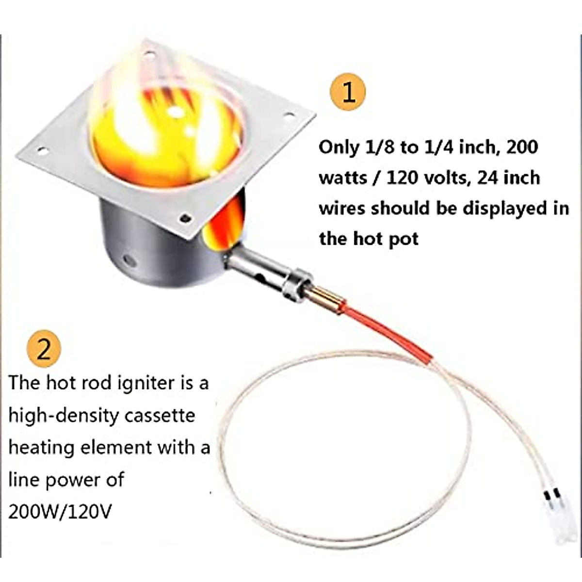 Replacement Hot Rod Ignitor Kit for Traeger Wood Pellet Grills,with 2 Sets of Hot Rod Igniter, 2 Fuses…