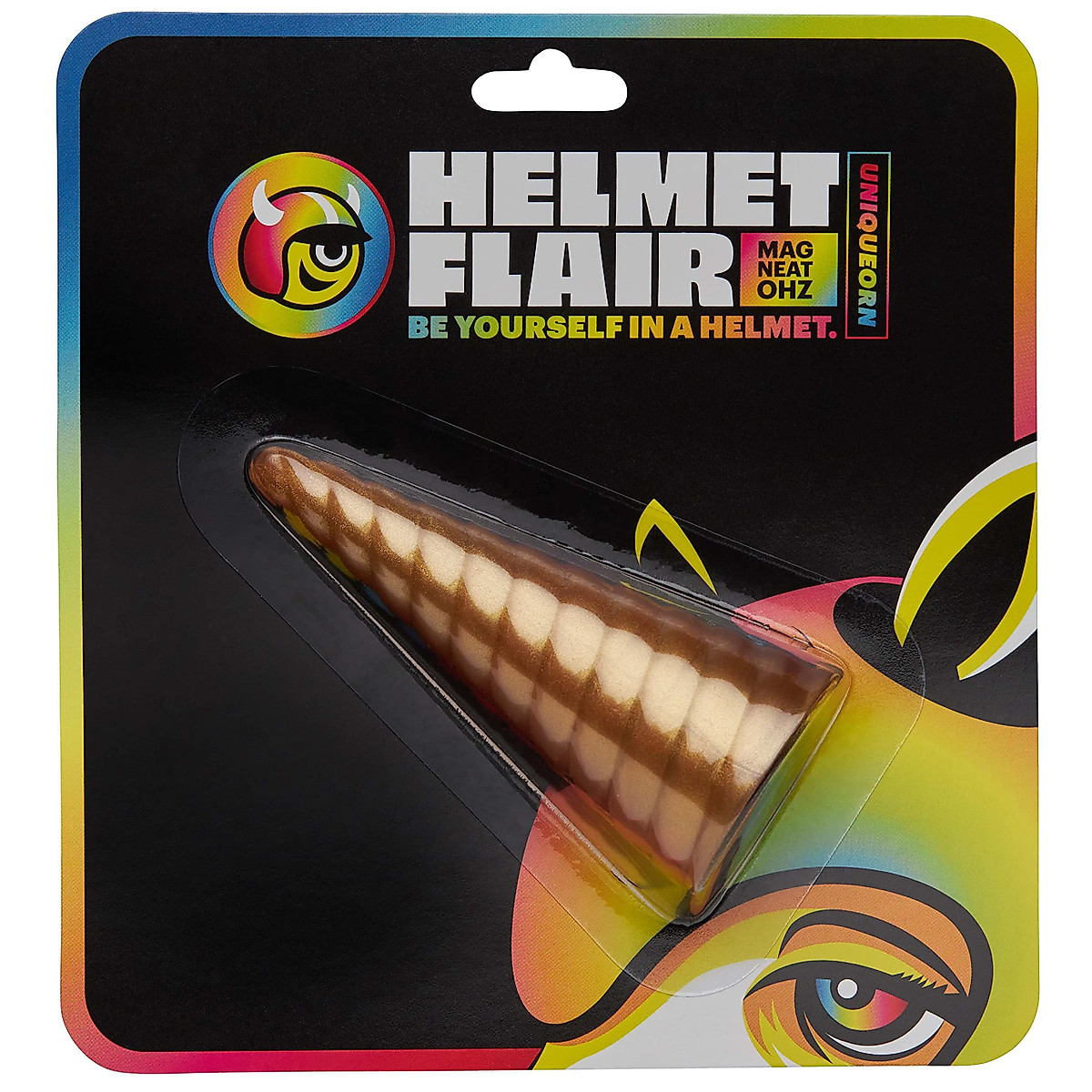 Helmet Flair MagNeatOhz Unicorn Horn for Helmet | Made in USA | Helmet Accessory for Bike Helmet, Ski Helmet | Magnetic Attachment | Interchangeable (Helmet Not Included)