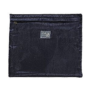 Yair Emanuel Teffilin Bag | Silk Embroidered Geometric square Design (Blue TFH-5B)