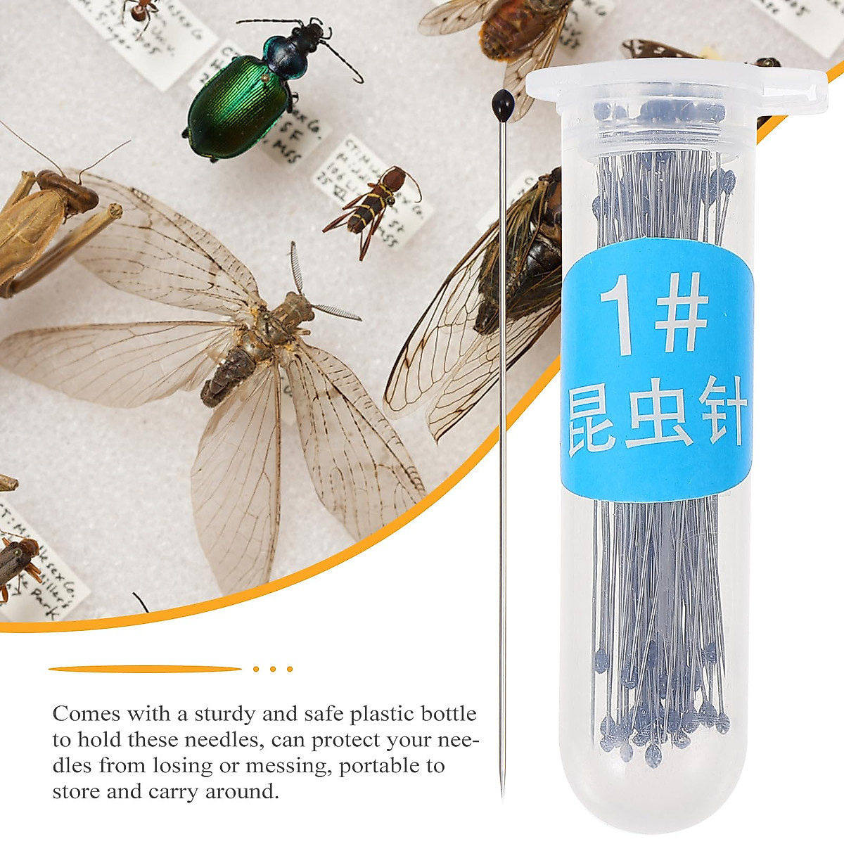 iplusmile 200pcs Specimen Pin Needles Entomology Collection Dissection Ideal School Lab Pinning Kit