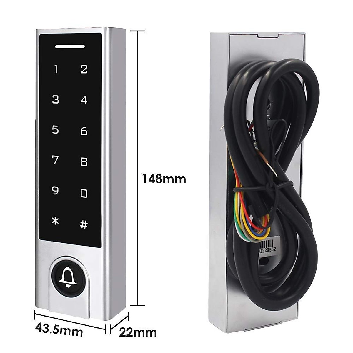 2.4G WiFi Access Control,125Khz EM Card Door Lock, Access Controler, IP67 Waterproof,Access Control System Kit,Touch Keypad Smart Lock Opener,1000 User,Tuya Mobile APP Remote Open (Door Bell Version)