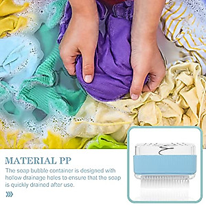 LIFKOME Foaming Soap Box with Soap Dish Multifunctional Soap Box Holder with Roller Brush Soap Tray Soap Saver Case for Travel Bathroom Kitchen Soap Storage Laundry Box