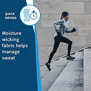 TrailHeads Ponytail Hat - Adrenaline Series | Women’s Running Beanie with Reflective Accents | Black Skull Cap - Black/Reflective