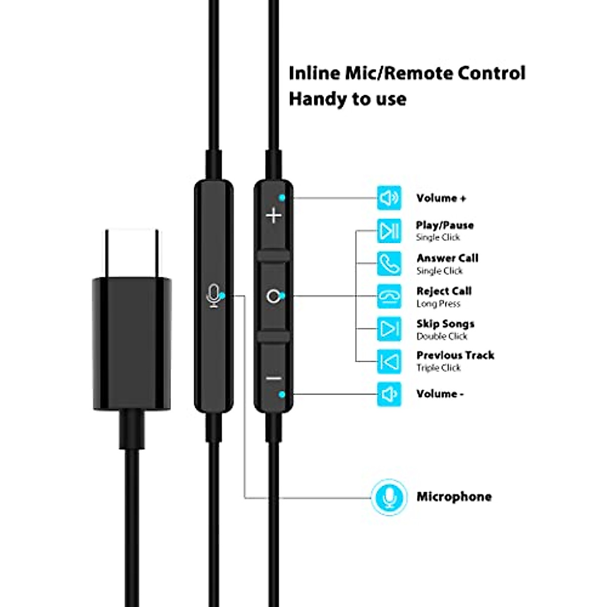 APETOO USB C Headphones for Samsung S22 S23 Ultra S21 S20 FE A53 Note 10 Plus,Magnetic USB Type C Earphones Wired Earbuds with Mic HiFi Stereo Noise Canceling for iPad Pro Pixel 7 6 Pro 6a 5 OnePlus 9