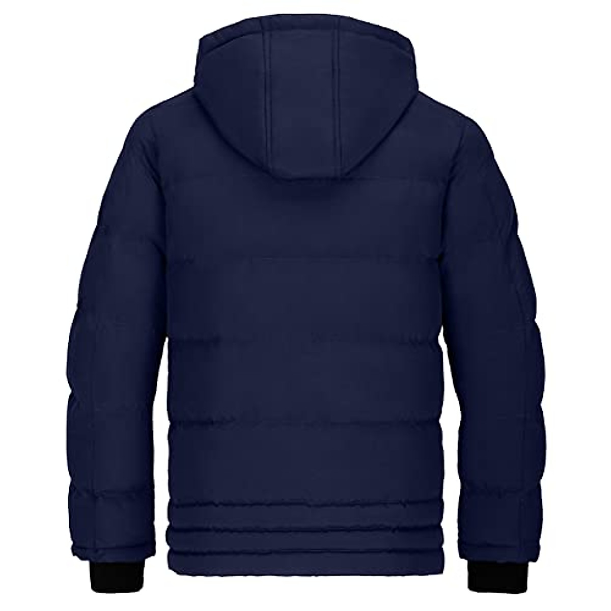 Wantdo Men's Heavy Winter Coat Windbreaker Quilted Jackets Outerwear Navy Medium