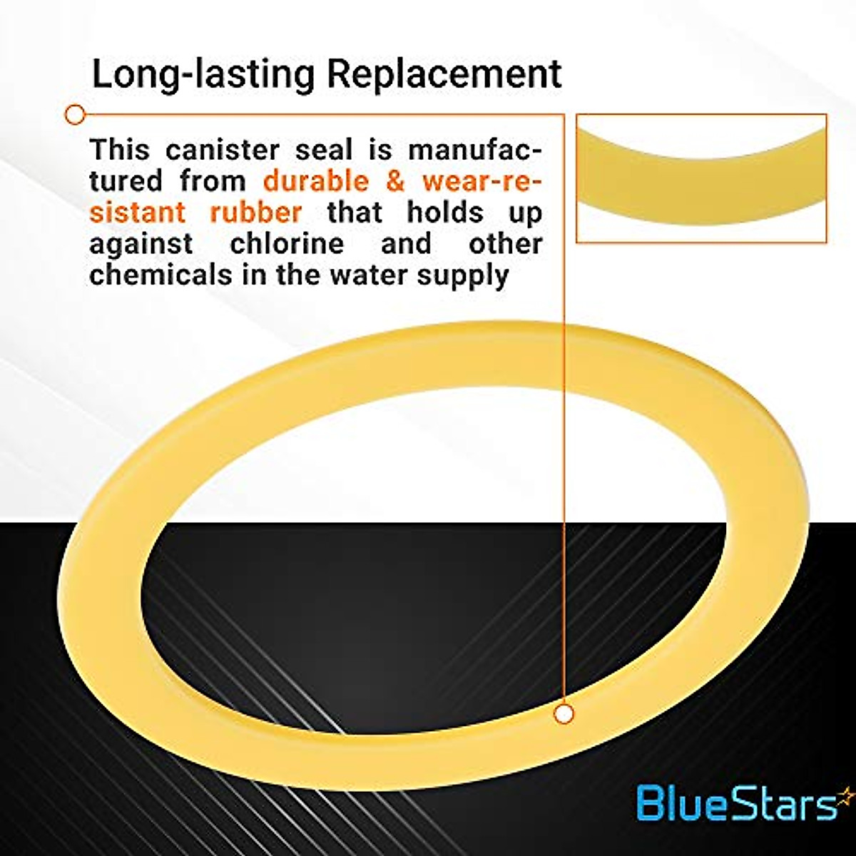 BlueStars 2 Packs K-GP1059291 Canister Flush Valve Seal Replacement Part - Exact Fit for Kohler Toilets - Replaces 2475620 GP1059291 1049291 - Long-Lasting Rubber - Improves The lifecycle by 50%