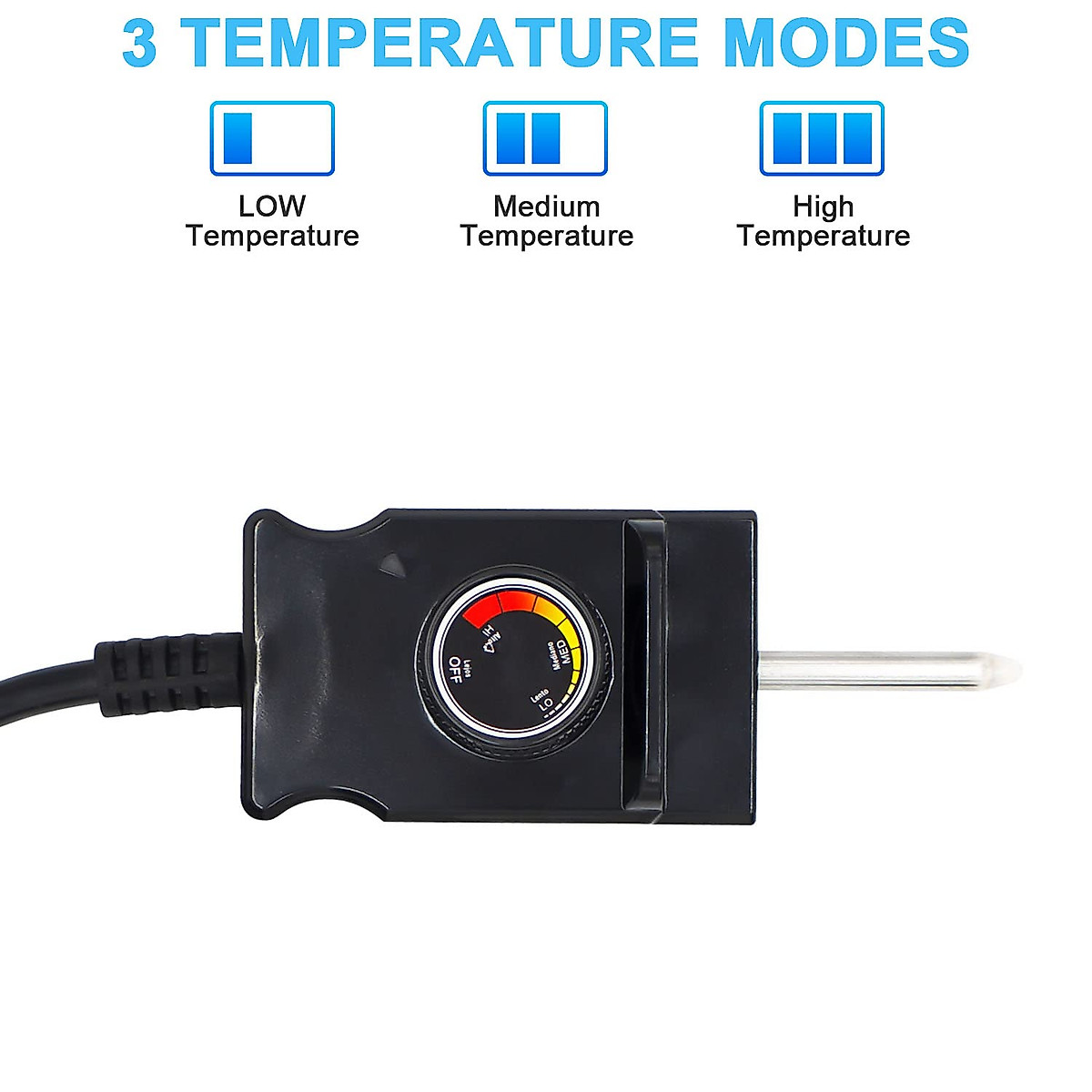 Adjustable Controller Thermostat Probe Cord for Masterbuilt MB20070210/MB25075517 Analog Electric Smokers, Fits Most of Outdoor Cooking Electric Smokers and Grills Heating Element
