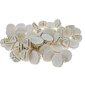 Quluxe 50 Pcs Wire Grid Cube Plastic Connectors for Modular Closet Storage Organizer and Wire Grid Cube Storage Shelving- White