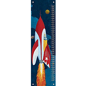 Oopsy Daisy Rocket Man Growth Chart, Rocket Man, Red