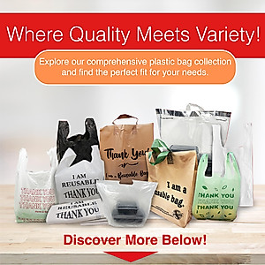 Reli. Plastic Bags Thank You (1050 Count) | White Grocery Bags, Plastic Shopping Bags with Handles