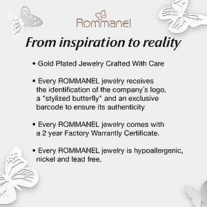 Rommanel Elegant 18K Gold Plated Heart Necklace for Women, Lightweight Maxi Pendant, 50cm Adjustable Chain