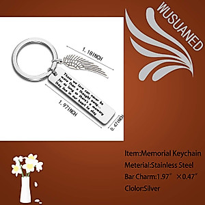 WUSUANED Memorial Keychain Those We Love Can Never Be More Than A Thought Away Angel Wing In Memory Of Loved One Gift