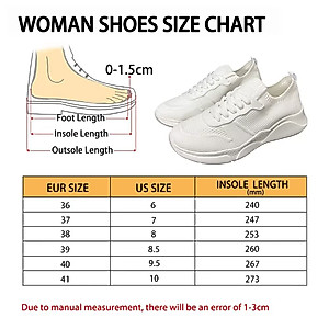 KUIFORTI Tie Dye Shoes for Women's Walking Shoes Casual Sport Gym Sneakers Lightweight Tennis Running Shoes Slip on Work Sneakers Blue,Size 41 EU