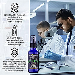 The Food Movement Black Earth Zeolite with Humic and Fulvic Acids and Trace Minerals for Detox, Digestion, Immunity, and More - Pump Spray Bottle