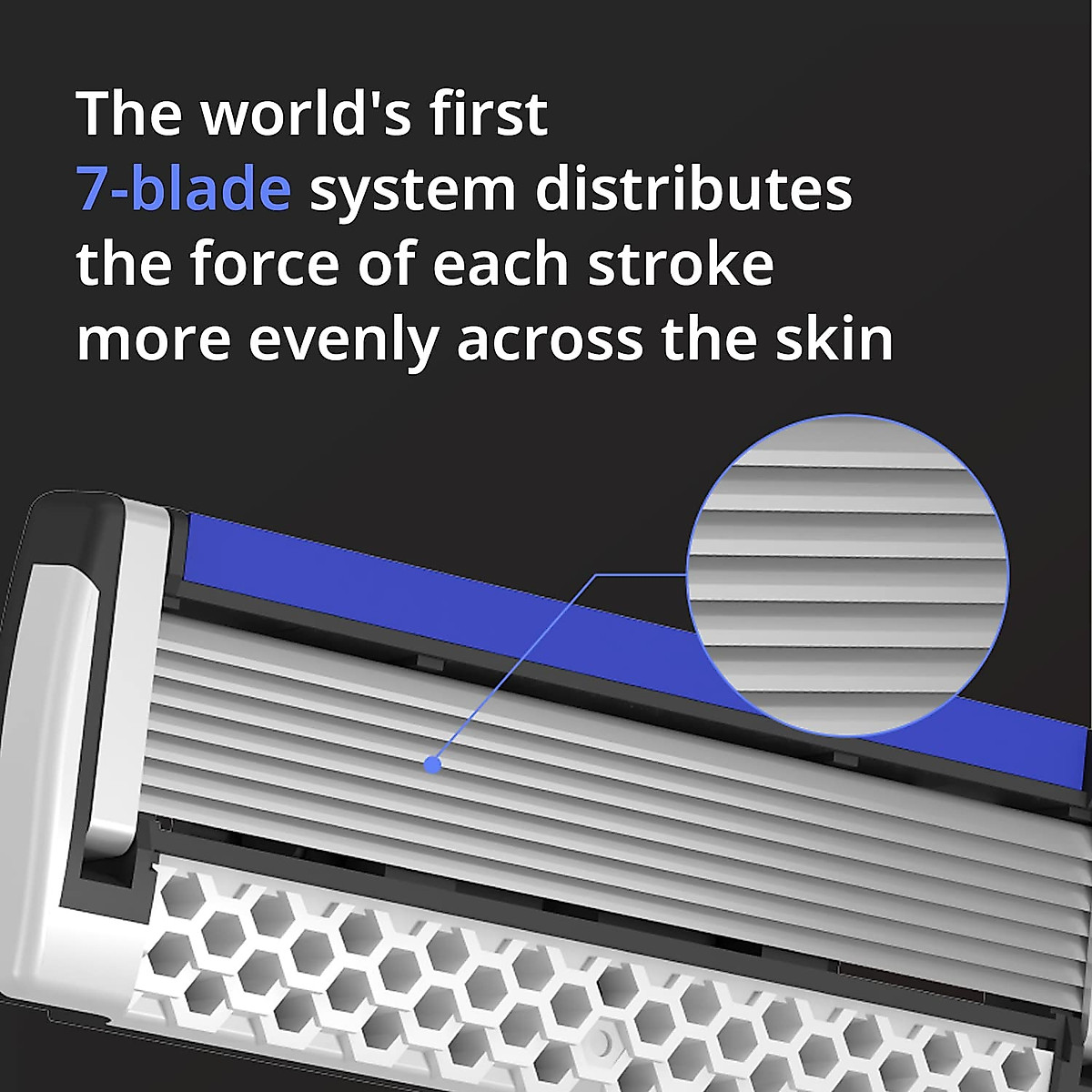 Dorco Pace 7 - World's First and Only Seven Blade Razor - 12 Cartridges (No Handle)