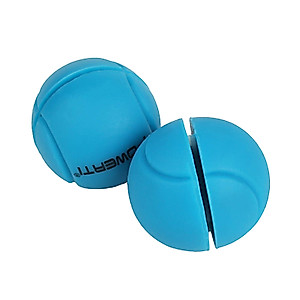 Andux 6pcs/Set Tennis Racket Vibration Dampeners Silicone Shock Absorbers Tennis String Shock Damping BZQ-02 (Blue)