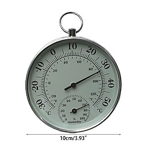 YUELER Aluminum Enclosure Indoor Outdoor Accurate Temperature and Humidity Measurement for Home Garden Patio