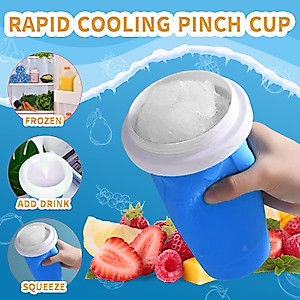 RAUMAXE Slushy Maker Cup, Slushy Cup Maker Ice Cup Frozen Magic Squeeze Cup Slushie Cup Tik Tok Cooling Maker Cup Freeze Mug Silicone Milkshake Smoothie Mug