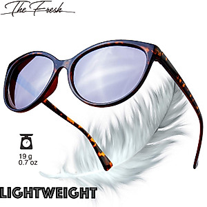 The Fresh Women's Polarized Fashion Tip Pointed Cateye Sunglasses - Gift Box Package (L903b-Tortoise, Brown)