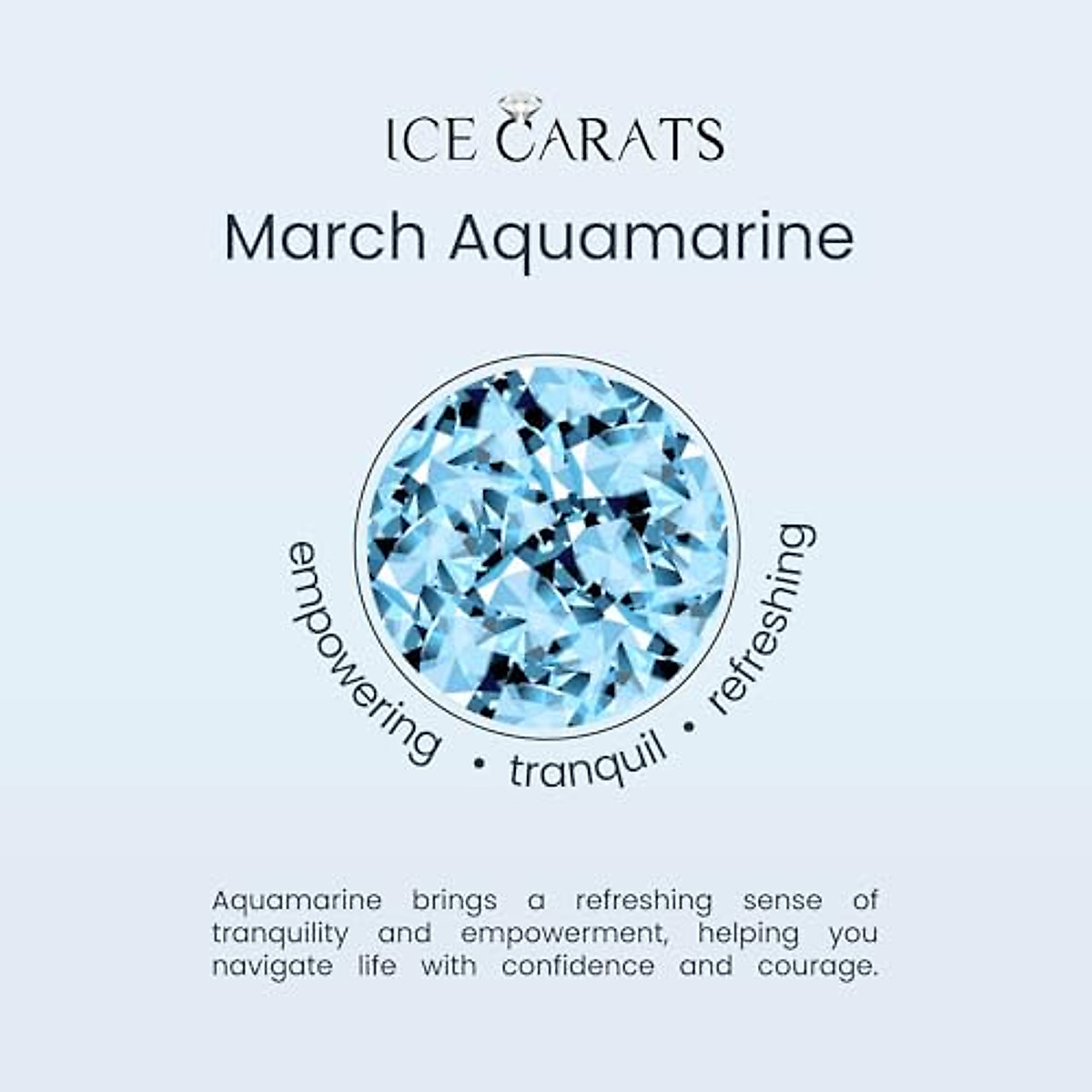 IceCarats 925 Sterling Silver Blue Aquamarine Stackable Ring Gemstone Band March Birthstone Jewelry Size 8.00