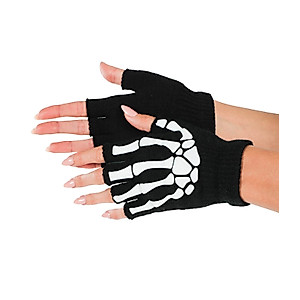 Tipsy Elves Fingerless Skeleton Gloves