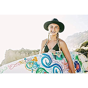 Classic Felt-Fedora Hat with Belt Buckle Women Wide Brim Wool Panama-Hat Adjustable（Size：S-M）