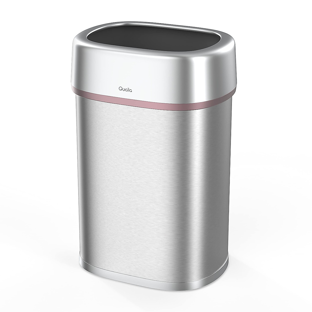 21 Gal / 80 Liter | Open Top Trash Can | Heavy Duty Stainless Steel by Qualia | for Commerical, Home and Office (Lavender Frost, 21 GAL / 80 L)