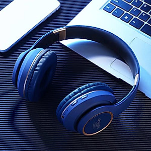 atinetok Bluetooth 5.0 Soft Earmuffs Stereo Head-Mounted Wireless Earphones - Built-in Mic Soft Earmuffs Light Weight Subwoofer Live 5.0 Over Ear Hi-Fi Noise Cancelling Bluetooth Sports