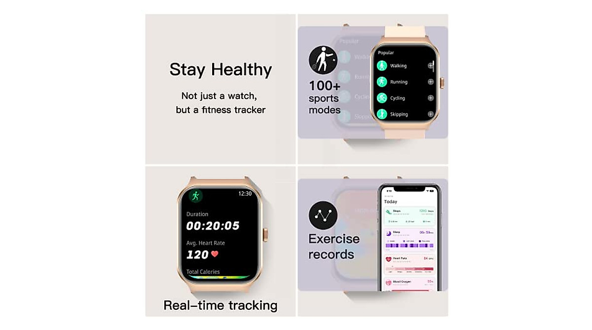PUBU Smart Watch: Your All-in-One Health & Fitness Tracker