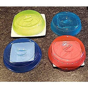 Rock 4 Pack of Microwave Plate Bowl Splatter Cover. Keep Your Microwave Clean While Heating Messy Items with Vented, Colorful Lids! (4100)