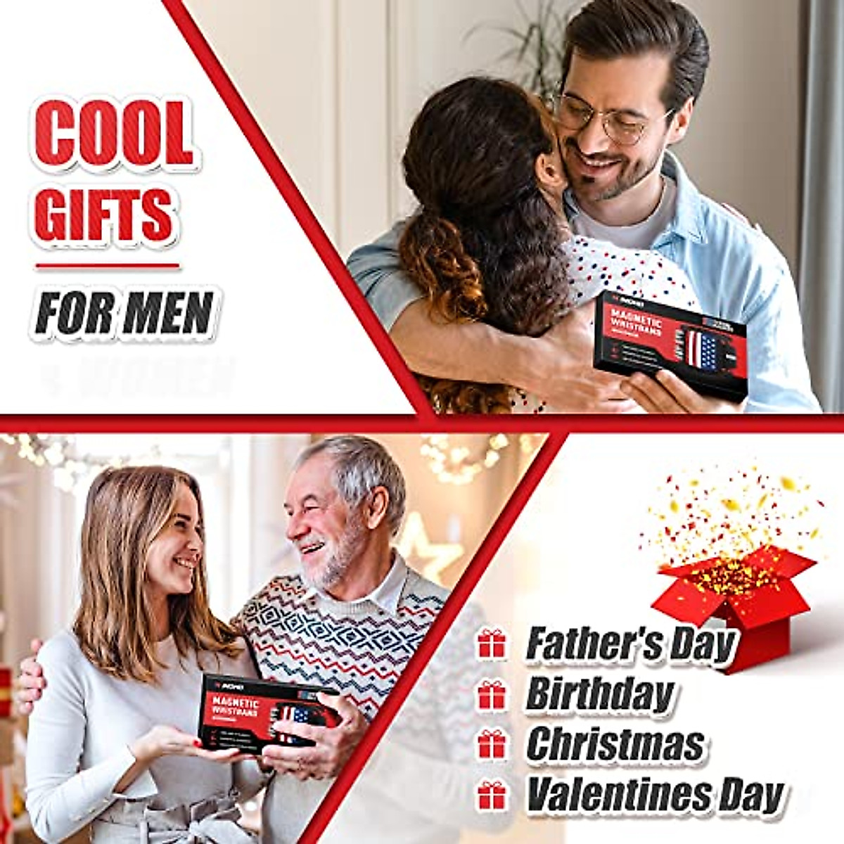 Gifts For Dad Gifts from Daughter, Magnetic Wristband For Holding Screws, Father's Day Gifts for Dad, Cool Gadgets for Men, Birthday Gifts for Men Boyfriend Husband, Gifts for Dad Who Wants Nothing