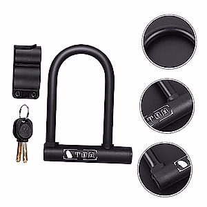 BESPORTBLE 3pcs u-Lock Heavy Duty Bike Lock U Lock Motorcycle Riding Gear Smart Motorcycle Helmet Disc Lock Small Bike Lock Bike Key Lock Mountain Bike Lock Shackle Intelligent Bicycle Lock