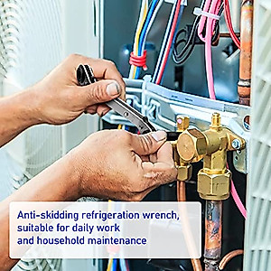 ANCIRS 3/16 to 1/4 Ratchet Wrench, 3/8 to 5/16 HVAC Service Wrench with Hexagon Bit Adapter Kit for Air Conditioner, Refrigeration Equipment Repair